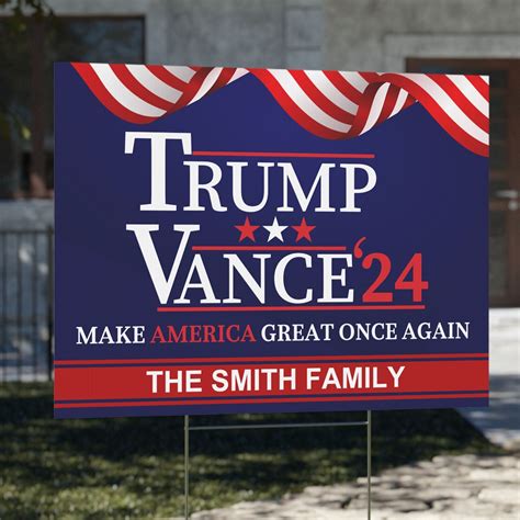 Trump Vance 2024 Yard Sign Trump 2024 T Jd Vance T Election