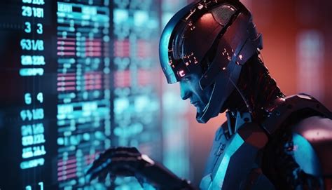 Premium Ai Image Automation Data Analytic With Robot And Digital