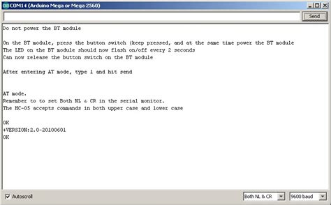using an arduino mega with a hc 05 zs 040 at mode martyn currey