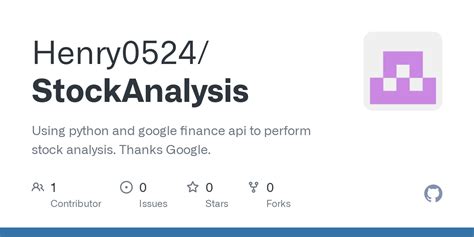 GitHub Henry StockAnalysis Using Python And Google Finance Api To Perform Stock Analysis