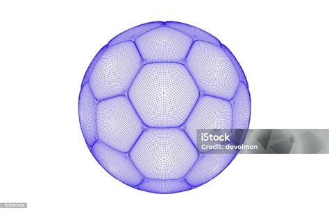축구공의 벡터 미래 스포츠 개념입니다 현대 디지털 공입니다 하이테크 공 디자인입니다 선 모양 공에 의하여 이루어져 있다 축구 볼의 형태로 다각형 추상적인 3d 와이어 프레임