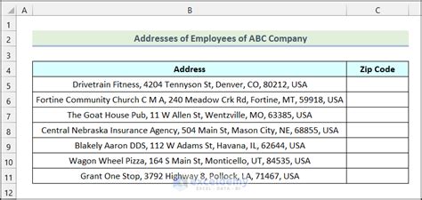 How To Find A ZIP Code From An Address In Excel Easy Ways
