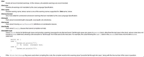 Javacs Xlint Options Infoworld