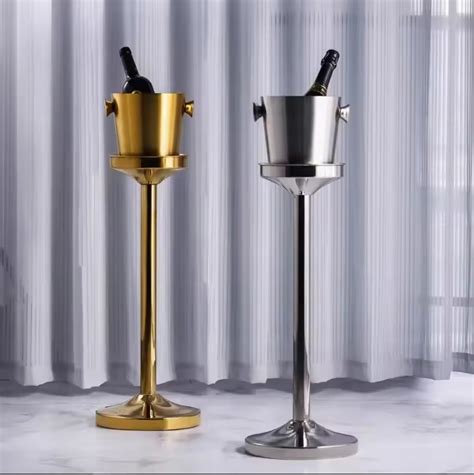 Stainless Steel Wine Champagne Bucket Stand Gem Home