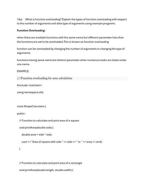 Oops Answer Pdf Parameter Computer Programming C