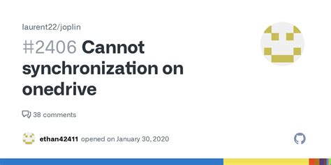 cannot synchronization on onedrive · issue 2406 · laurent22 joplin