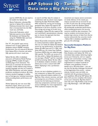 Sybase IQ Ve Big Data PDF
