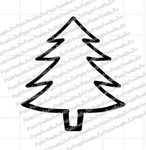 Christmas Tree Outline Svgcut File Download Etsy