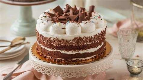 Decadent Chocolate Marshmallow Cake Recipe Food Blasts