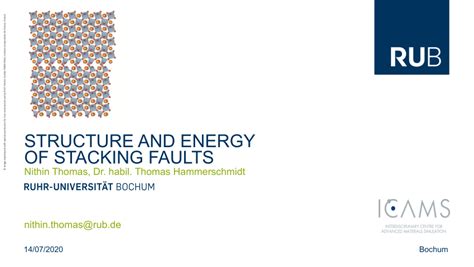 PDF STRUCTURE AND ENERGY OF STACKING FAULTS