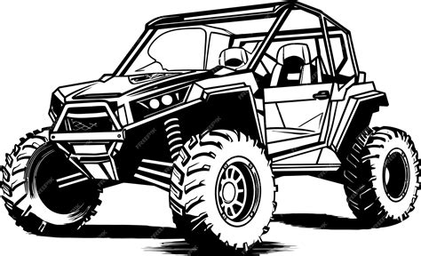 Utv Tracker Emblem Symbolizing Outdoor Adventure Nature Cruiser Vector