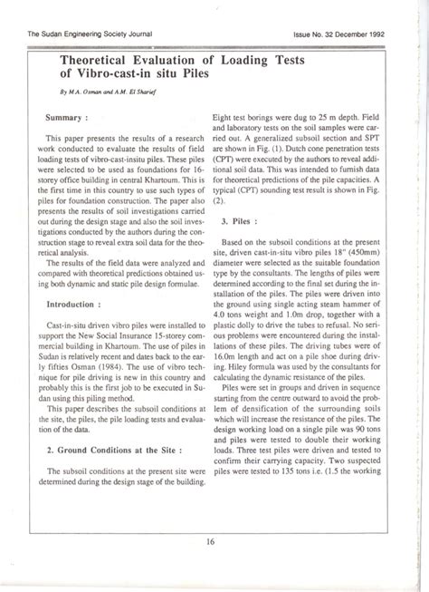 Pdf Theoretical Evaluation Of Loading Tests Of Vibro Cast In Situ Piles