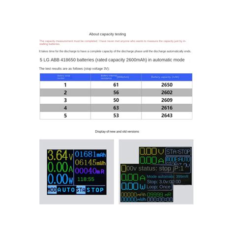 18650 리튬 배터리 용량 테스터 모듈 mah mwh c타입 디지털 배터리 전력 검출기 모듈 테스터 공영 방송