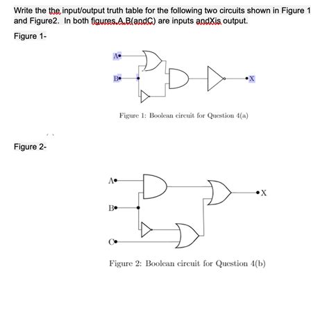 Solved Write The The Inputoutput Truth Table For The