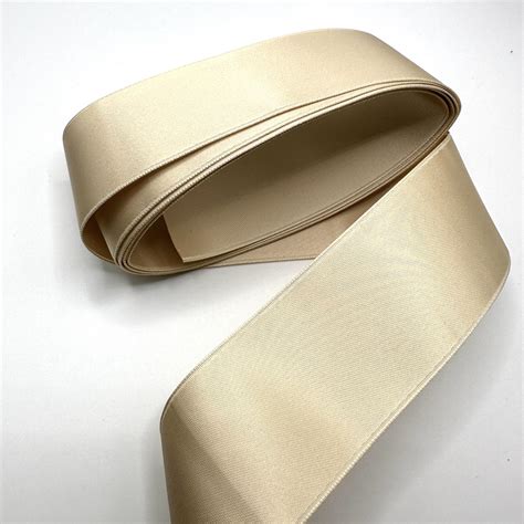 Trims Satin Double Face Ribbon 2621140 40mm Wide Dark Cream 420