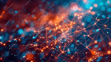premium photo an abstract network of linked nodes and lines generative ai