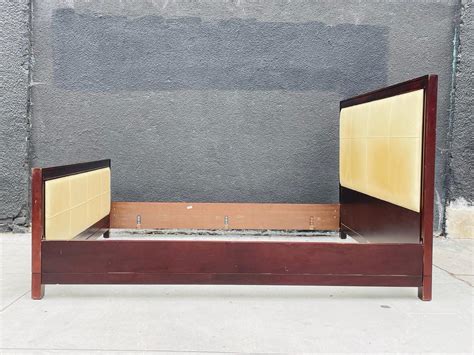 Mahogany And Leather Queen Bed By Barbara Barry For Baker Furniture Usa Made For Sale At