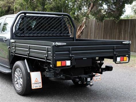 Dual Cab Aluminium Black Powder Coated Ute Tray For Sale 1800mm X