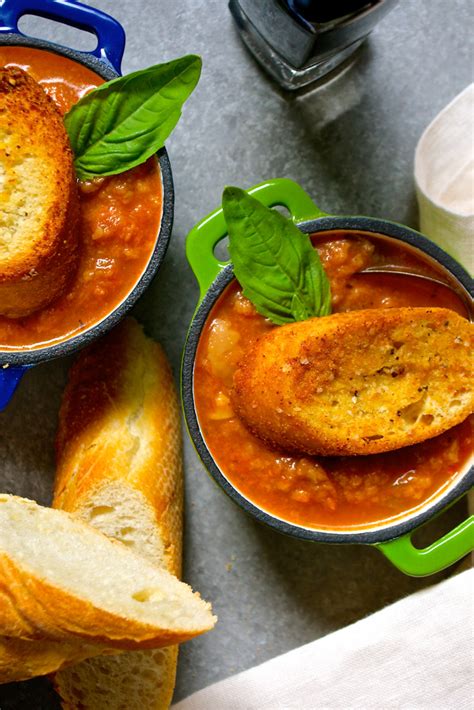 Eggplant Parmesan Soup With Homemade Garlic Croutons Ciao Chow Bambina