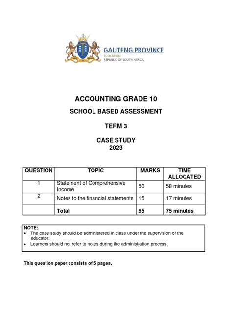 Grade 10 Provincial Case Study Qp 2023 Pdf Debits And Credits Banks