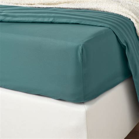 Nattjasmin Fitted Sheet Blue Green 120x200 Cm Ikea Taiwan Online