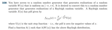 Solved Use Python Np Random Rand To Convert A Uniform On Chegg