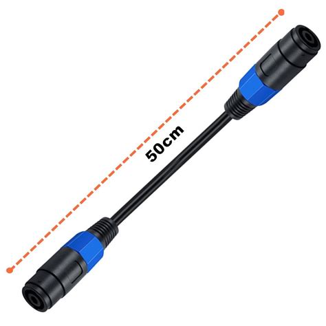 Junsunmay Speakon Female To Speakon Female Audio Speaker Adapter Cable Cm Alexnld Com