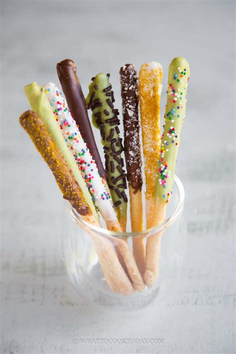 Easy Homemade Pocky Sticks Assorted Flavors What To Cook Today