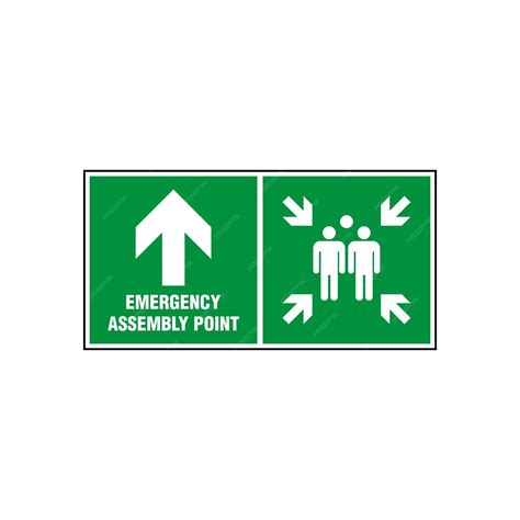 Premium Vector Fire Assembly Point Sign Vector Template