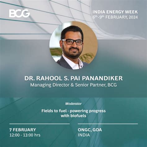 Dr Rahool S Pai Panandiker On Linkedin Bcginindia Indiaenergyweek