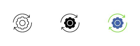 Premium Vector Cycle Gear Icon Automation Of Processes Reducing The Influence Of The Human
