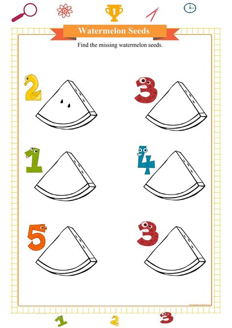 Watermelon Seeds Free Math Worksheets Worksheets Library