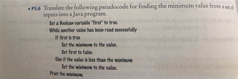 Solved P56 Translate The Following Pseudocode For Finding