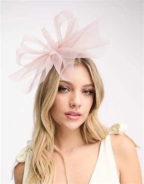 My Accessories London Sculptural Fascinator In Blush Pink Asos