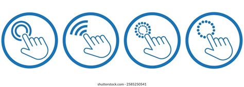 computer mouse click cursor load symbol stock vector royalty free