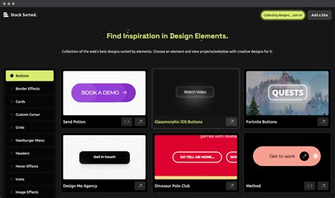 Stack Sorted Find Inspiration In Design Elements Lister