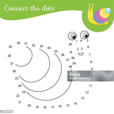 재미있는 달팽이 어린이와 유아를위한 숫자 활동으로 점에 점 어린이 교육 게임 0명에 대한 스톡 벡터 아트 및 기타 이미지 0