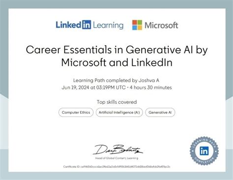 Joshva A On Linkedin Ai Microsoft Linkedin Careerdevelopment