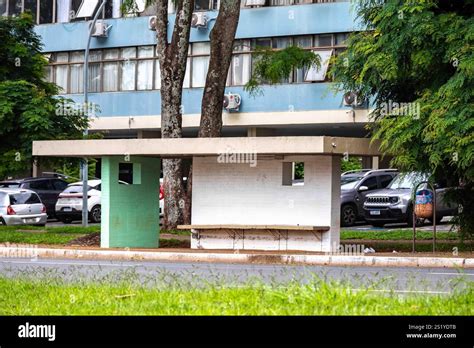 Typical Urban Bus Stop In The City Of Brasilia DF Stock Photo Alamy