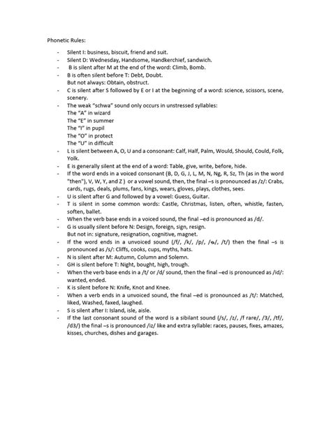 Phonetic Rules Pdf