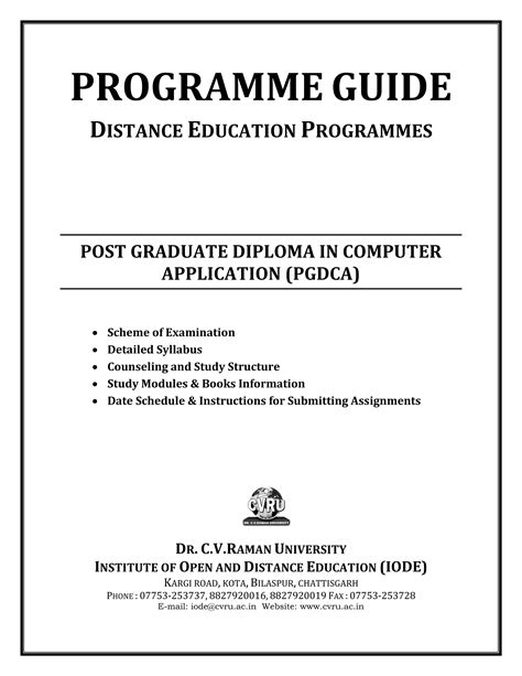 Pgdca Syllabus Includes First Sem And Second Sem Pdf