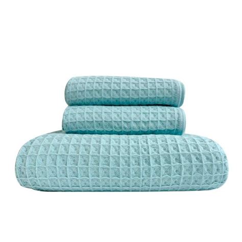 Набір вафельних рушників Lovely Svi 3в1 70 на 140 см 2 шт 34на 72 см Морська піна 1108439