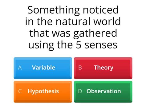 Scientific Method Questions Quiz