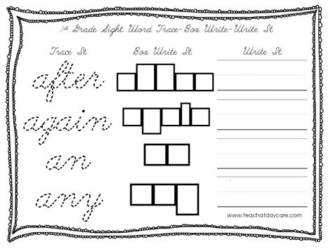1st Grade Cursive Worksheets