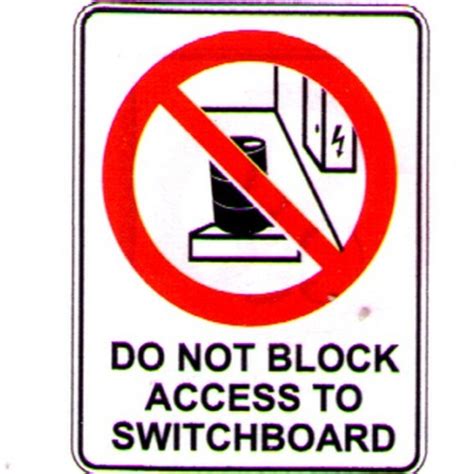 Self Stick Do Not Block Access S B Sign B Protected
