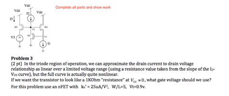 Solved Vdd Complete All Parts And Show Work Vad 1 Vdd Chegg Com