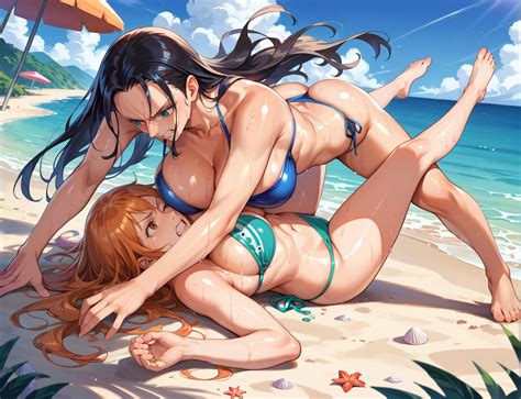 Rule 34 Ai Generated Beach Bearhug Bikini Breasts Catfight Female