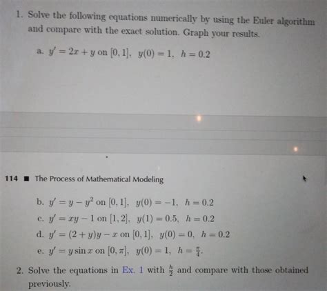 Solved Solve The Following Equations Numerically By Using Chegg