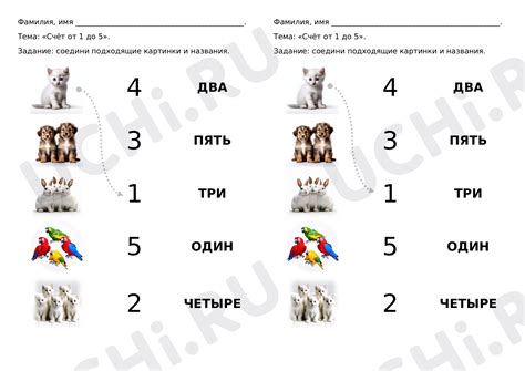 📒 Рабочий лист №13 по теме “Теме счет от 1 до 5” для 1 класса | Учи.ру