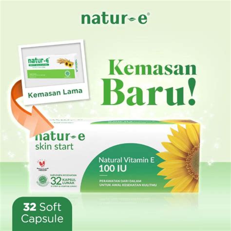 Jual Natur E Skin Start Vit E 100 Iu 32 Kapsul Shopee Indonesia